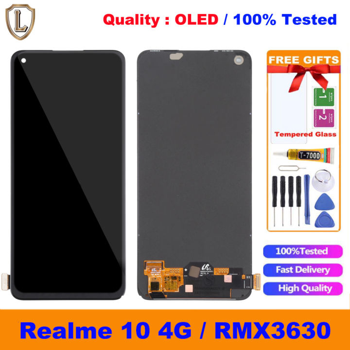 100% Tested Original LCD For Realme 10 4G RMX3630 LCD Display With ...