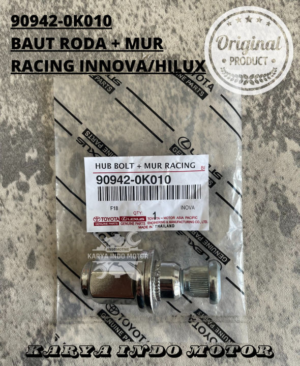BAUT RODA MUR RACING SET INNOVA HILUX FORTUNER 90942-0K010 | Lazada ...