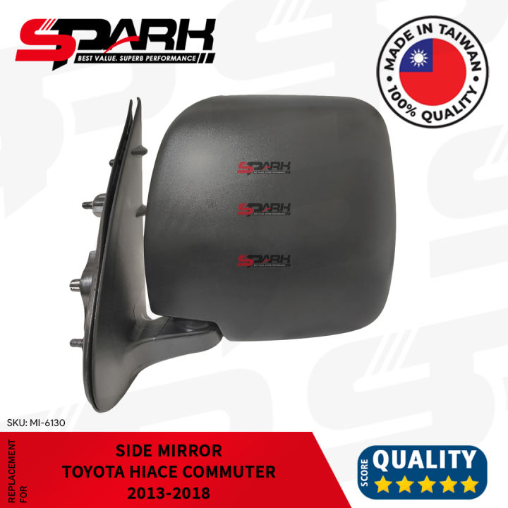 Side Mirror for Toyota Hiace Hi-ace Commuter 2013 - 2018 Black Manual ...