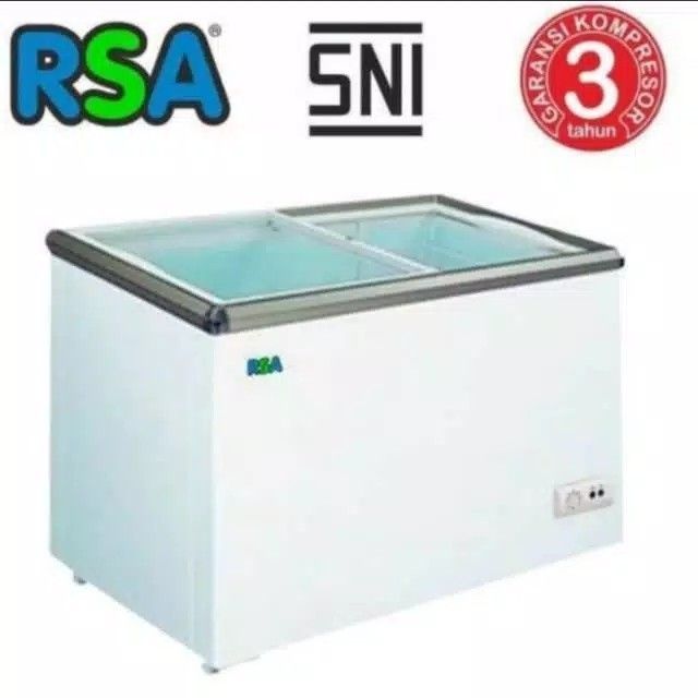 CHEST FREEZER BOX SLIDING FLAT GLASS RSA XS 200 [171L] KHUSUS BOGOR ...