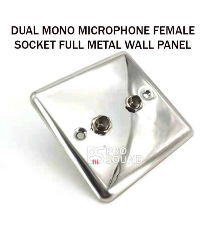 (READY STOCK)Dual Mono Microphone Female Socket Wall Panel | Lazada