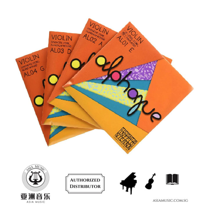 AUTHORIZED DISTRIBUTOR - ALPHAYUE VIOLIN STRING SET SYNTHETIC CORE ...