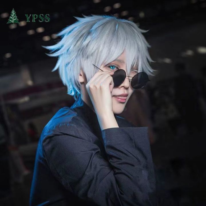 YPSS Gojo Satoru Sunglasses for Men Black Round Metal Frames Fashion ...