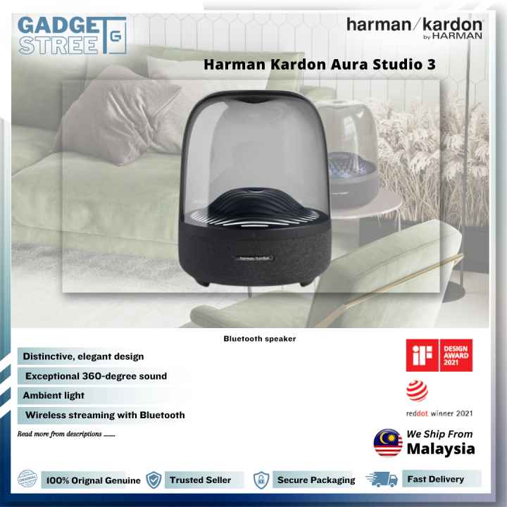 Harman Kardon Aura Studio 3 Black Wireless Bluetooth | Speaker 360 ...