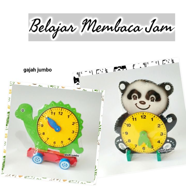 Mainan Edukatif Jam Kayu Puzzle Bentuk Meronce Angka Anak Wooden Toys ...