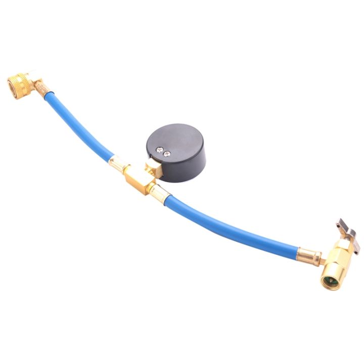 2X R134A Car Ac Refrigerant Charge Hose Kit Recharge Hose with Gauge,A ...