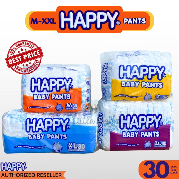 HAPPY BABY PANTS Diapers 30s | M-XXL | 30pcs per pack | Lazada PH