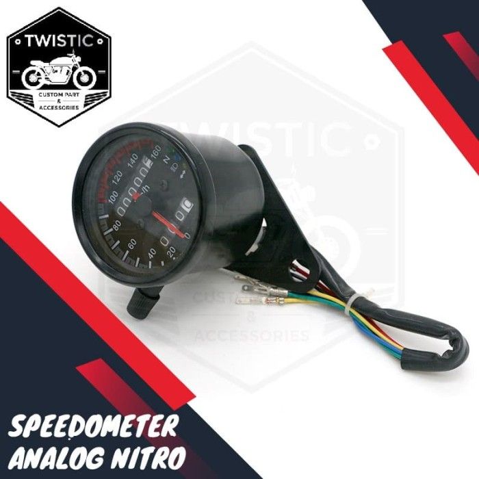 SPEEDOMETER ANALOG NITRO MOTOR CUSTOM W175 CB CAFERACER JAPSTYLE - SUKU ...