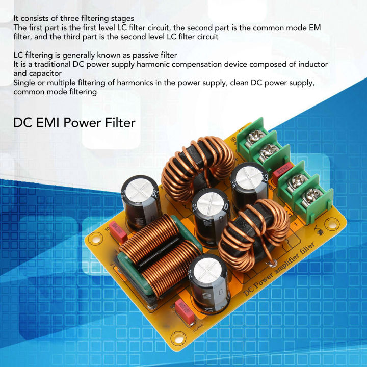 EMI Power Filter Board 3 Stage Filtering DC EMI Power Filter Eliminate ...