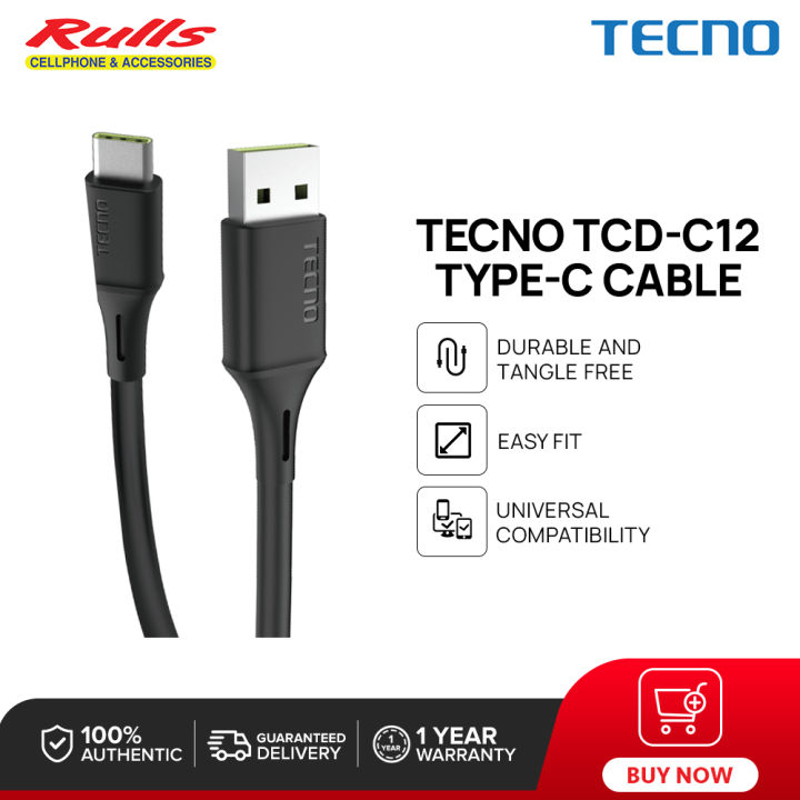 TECNO TCD-C12 Type-C Data Cable | Universal Compatibility | Durable ...
