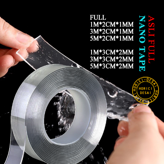 ASLI FULL NANO DOUBLE SIDED TAPE TRANSPARAN / IVY GRIP TAPE / LEM ...