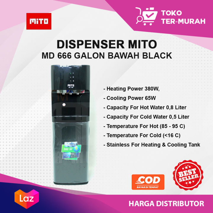 MITO DISPENSER BAWAH MD-666 DISPENSER GALON BAWAH DISPENSER AIR PANAS ...