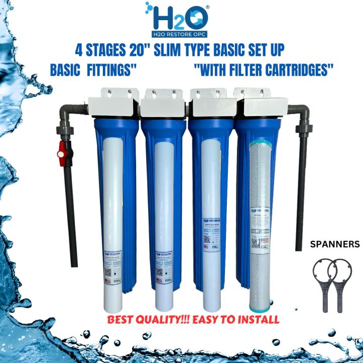Water Filtration System Top Selling 4 Stages 20" Slim Type Basic Set Up ...