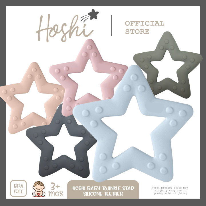 Hoshi Baby Twinkle Star Silicone Teething Toy, Sensory Teether BPA Free ...