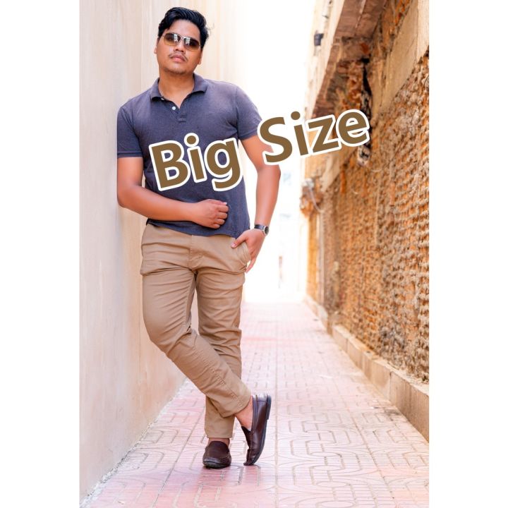 กางเกงทรงชิโน่ Big Size เอว 42-58 ผ้ายืด ทรงกระบอกเล็ก เนื้อดี | Lazada ...