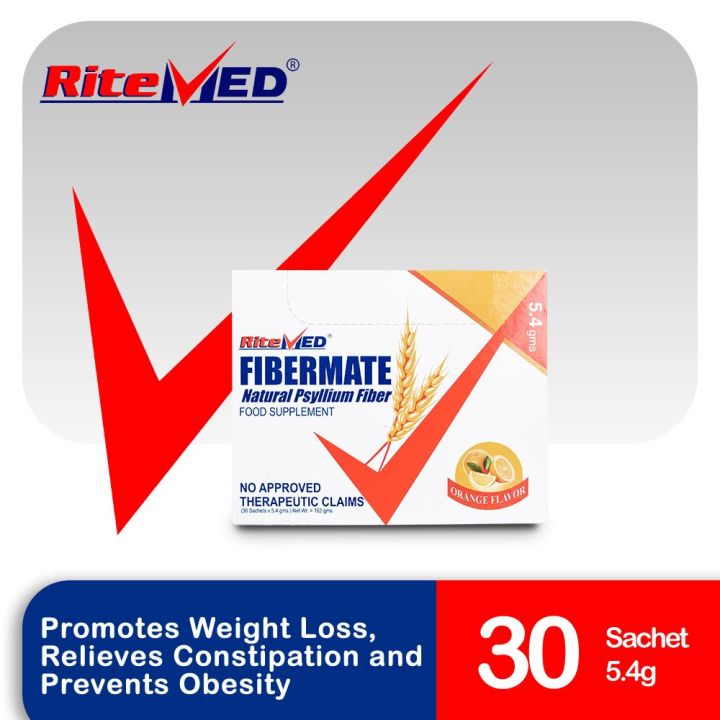 RiteMED Fibermate Orange Flavor 30 Sachets (Relieves Constipation And Prevents Obesity) | Lazada PH