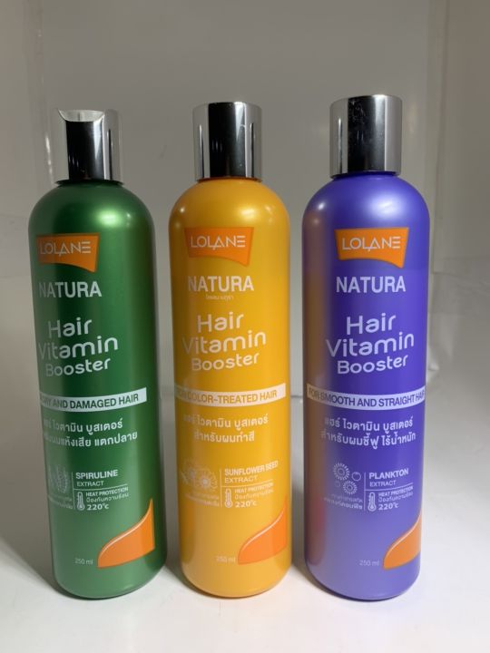 Lolane Natura Hair Vitamin Booster โลแลน แฮร์ วิตามิน บูสเตอร์ 100ml/250ml อาหารผม ป้องกันความ ...