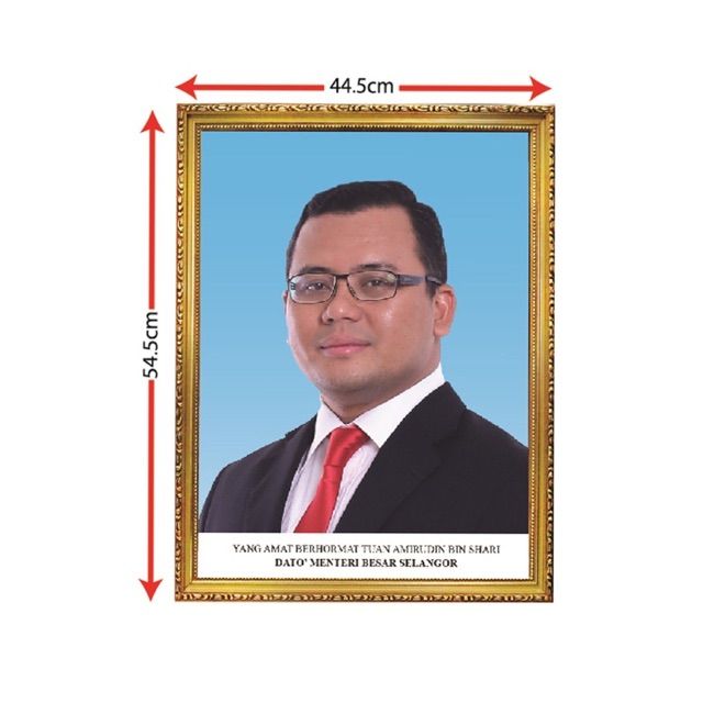 Bingkai Potret Menteri Besar Selangor - 1 potret | Lazada