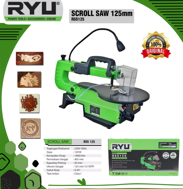 NEW Ryu Scroll Saw / Mesin Gergaji Meja Ukir Kayu / RSS 125 | Lazada ...