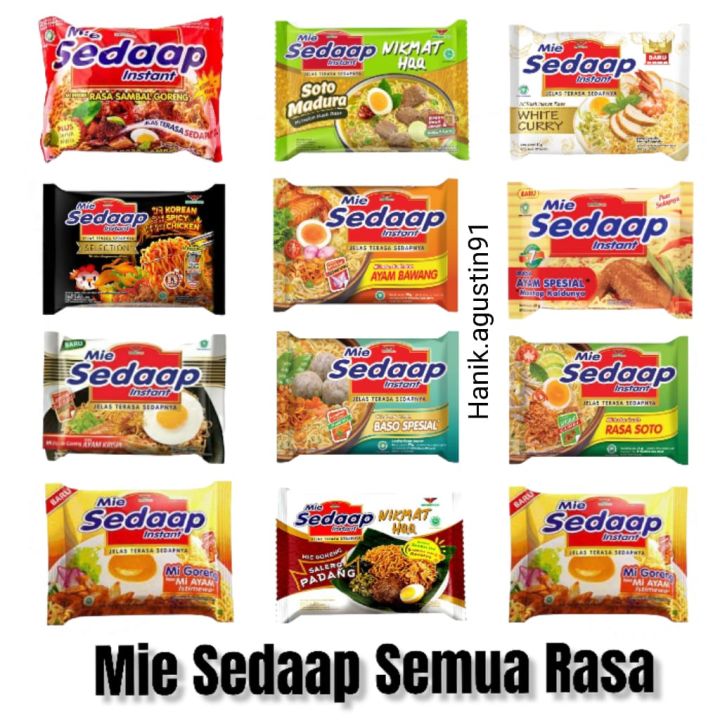 Mie Sedaap / Mie sedap goreng/kari ayam/ayam bawang/korea spicy/bakso ...