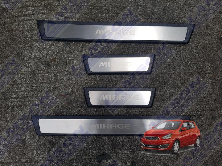 Mitsubishi Mirage 2012 - 2025 Side Step Sill Scuff Plates | Lazada PH