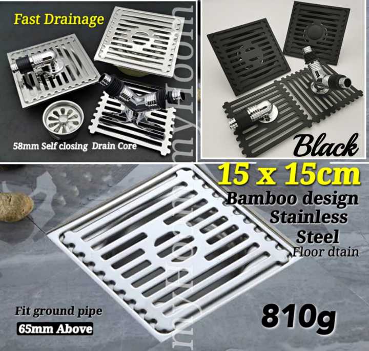 15x15cm/12x12cm Floor Trap/Bathroom/Kitchen/Washing Machine/Laundry ...