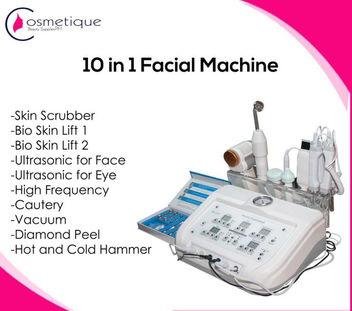 Mega Deal!! 10 in 1 FACIAL MACHINE with Diamond Peel and Cautery ...