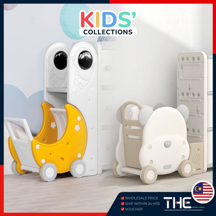 THE Baby Children Cute Small Mini Trolley Pull Push Cute Shopping Cart ...