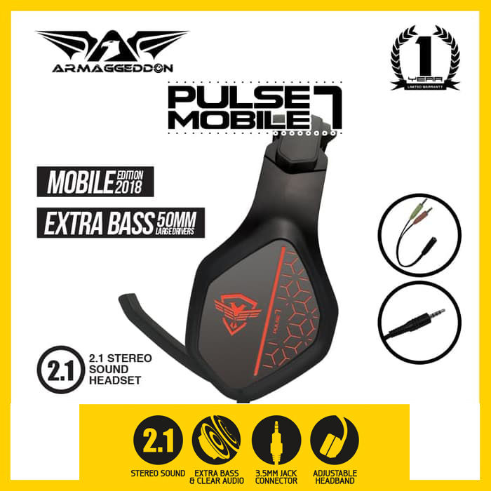 ARMAGGEDDON Headphone Gaming Pulse 7 Mobile - Armaggeddon | Lazada ...
