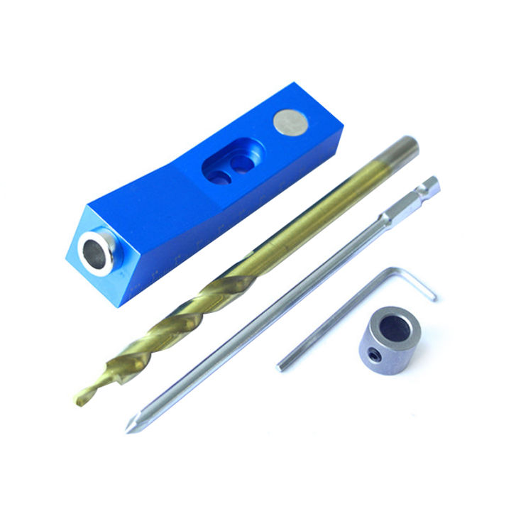 Drill Guide Doweling Pocket Hole Jig Set Woodworking Hole Fixture ...