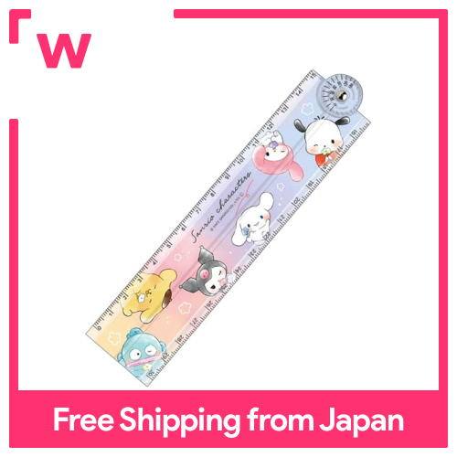 Camio Japan Sanrio Characters Foldable Ruler with Protractor YURUTTO ...