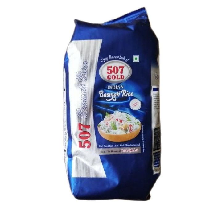 507 Gold Indian Basmati Rice (1kg) pearl white & long (Basmati Rice ...