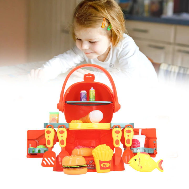 Pretend Fast Food Play Set Orange Fast Food Toys for Boys | Lazada ...
