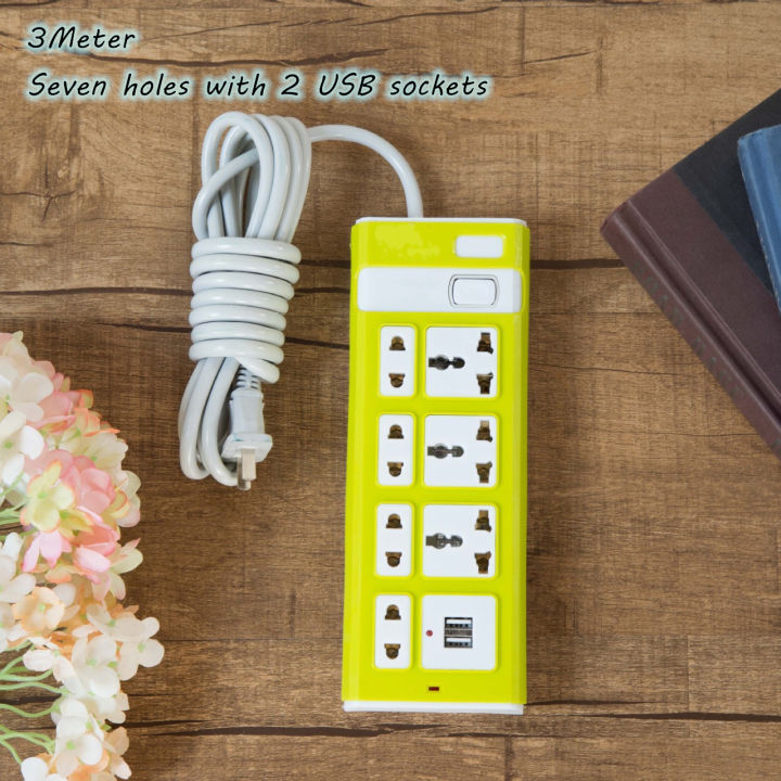 3M extension cord with usb port power strip High-power multi-switch ...