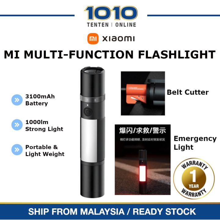 [MY Version] Xiaomi Multi-function LED Flashlight Zoomable Ultra Bright ...