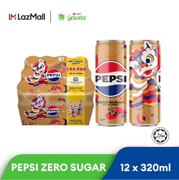 [CARTON] Pepsi Black CNY 2025 12x320ml | Lazada