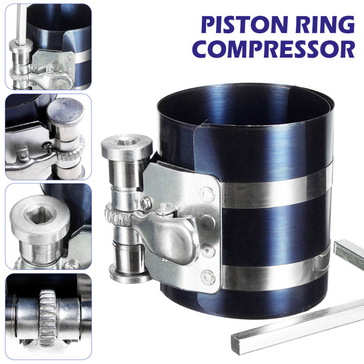 Piston Ring Compressor Engine Ratchet Type Clamp Band Installer Car ...