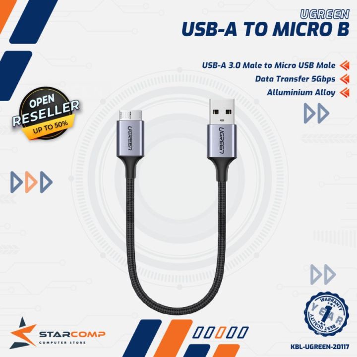 UGREEN 20117 Kabel Data HDD Harddisk External USB To Micro USB B 3.0 ...