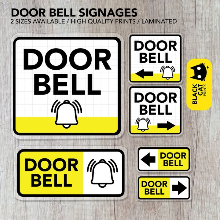 Door Bell Sign | Laminated Signage | Sign Board | Lazada PH