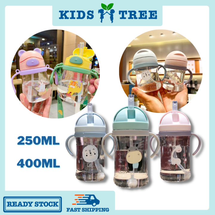 250ML 400ML Kids Water Bottle Drinking Baby Learning Cup Non-spill ...