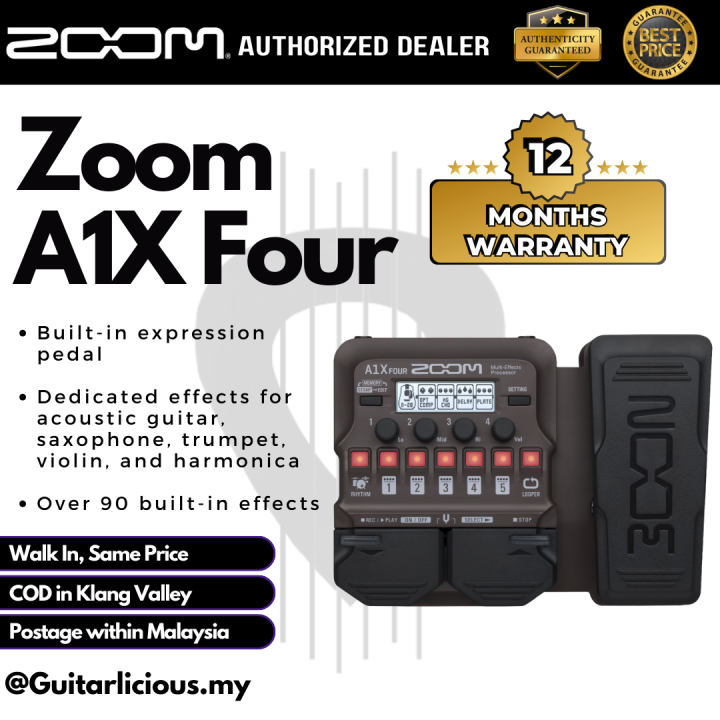 Zoom A1X Four Acoustic Instrument Multi-Effect Processor with Expression Pedal (A1X4) | Lazada