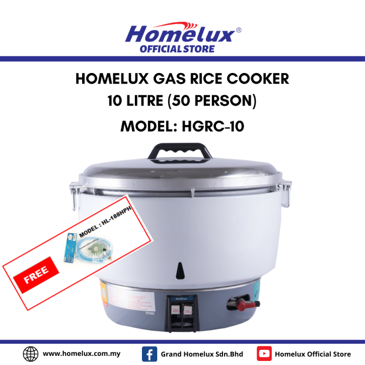 HOMELUX COMMERCIAL GAS RICE COOKER 10 LITER HGRC-10 | Lazada PH
