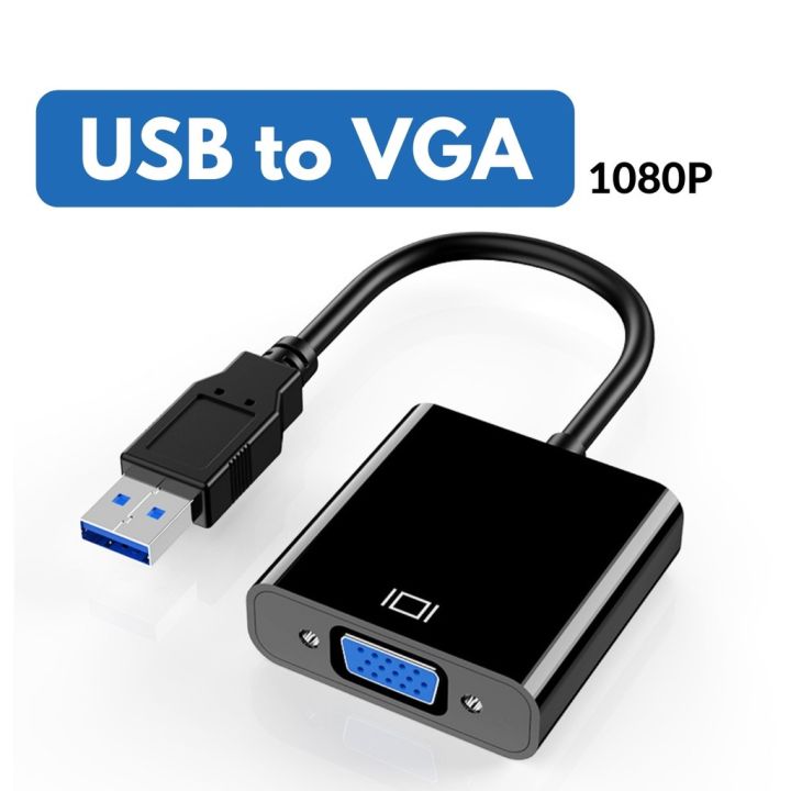 USB 3.0 to VGA Cable Adapter Converter 1080P Video Display Computer ...