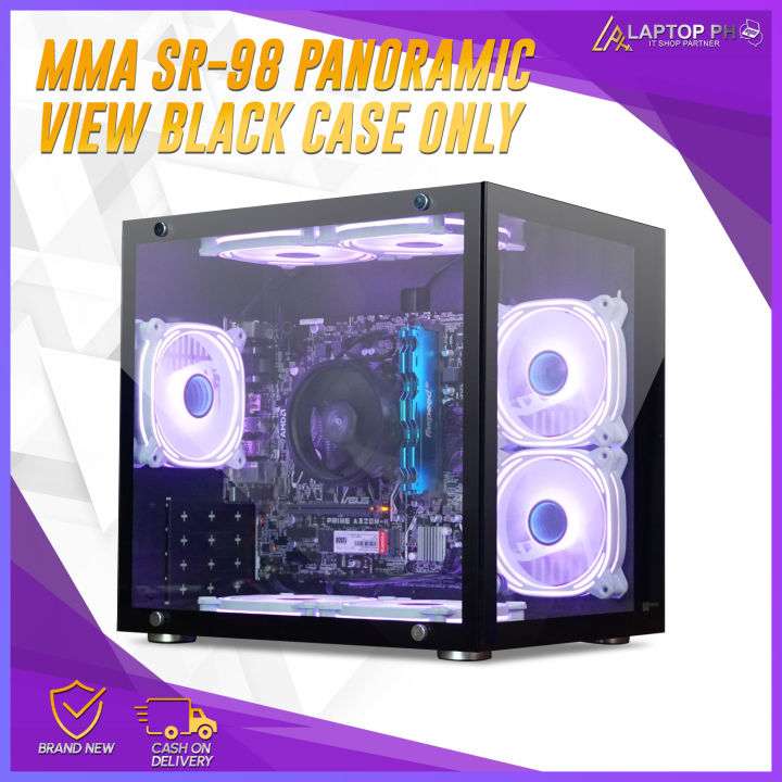 MMA SR-98 Panoramic View Gaming Case | Micro ATX and Mini ITX Support | Tempered Glass | | Lazada PH