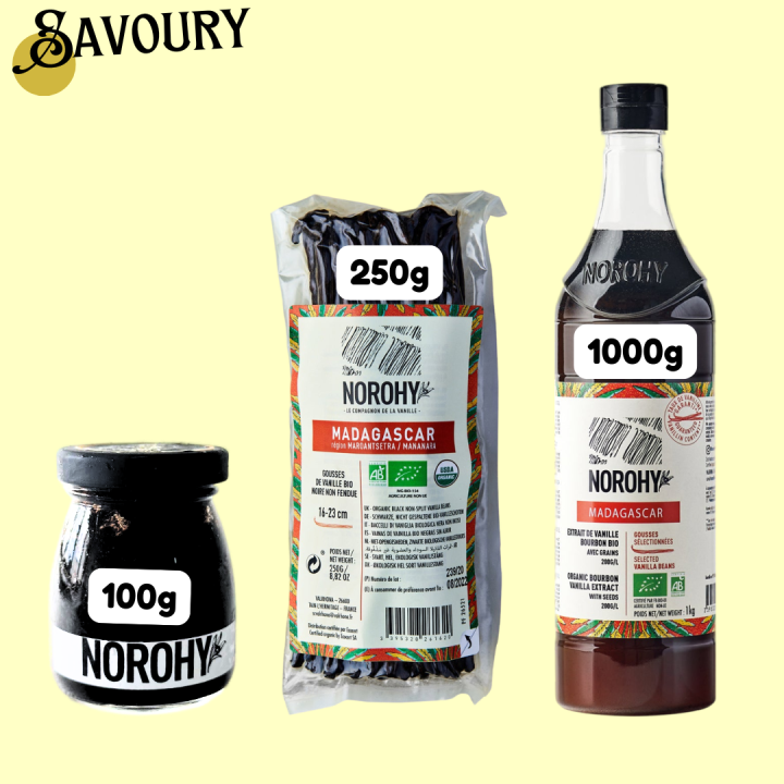 Norohy Vanilla Paste 100g, Vanilla Beans Pods 250g , And Vanilla ...
