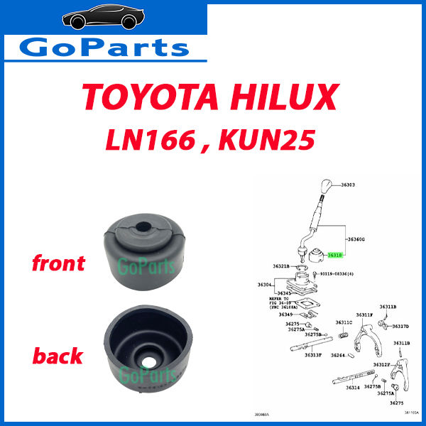 TOYOTA HILUX LN166 / KUN25 GEAR LEVER COVER BOOT IN | Lazada