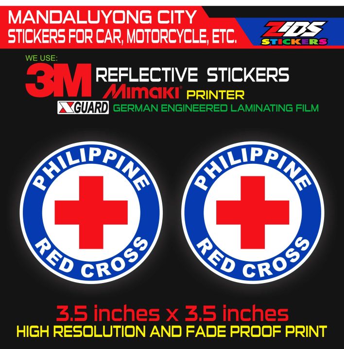 philippine red cross logo souvenir 3M reflective printed laminated ...
