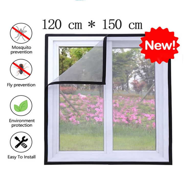 Self-adhesive simple anti-mosquito invisible screen without punching ...