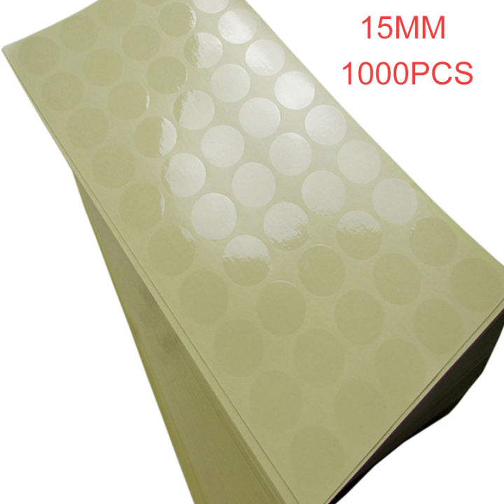 GUKA 1000 15MM clear round sticker round transparent labels circle PVC ...