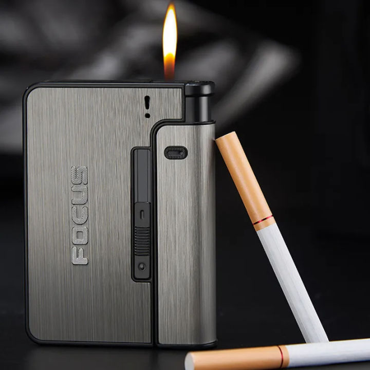 Portable Automatic Cigarette Case Metal Cigarette Holder Box for 10pcs ...